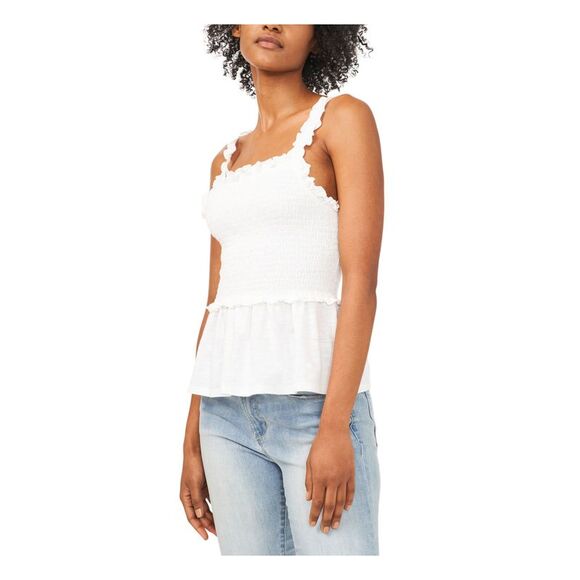 RILEY&RAE | Tops | Rileyrae Womens Stretch Smocked Ruffled Sleeveless ...